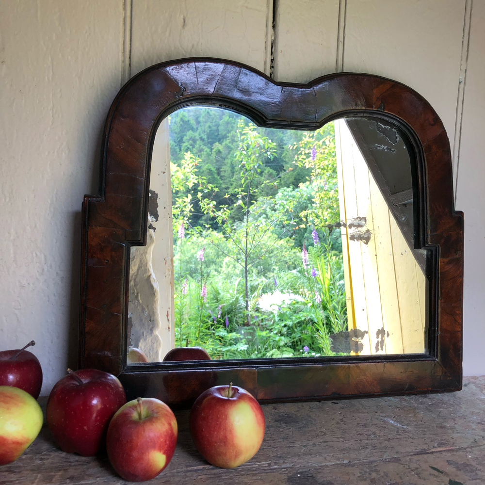 Walnut mirror - H is for Home Country